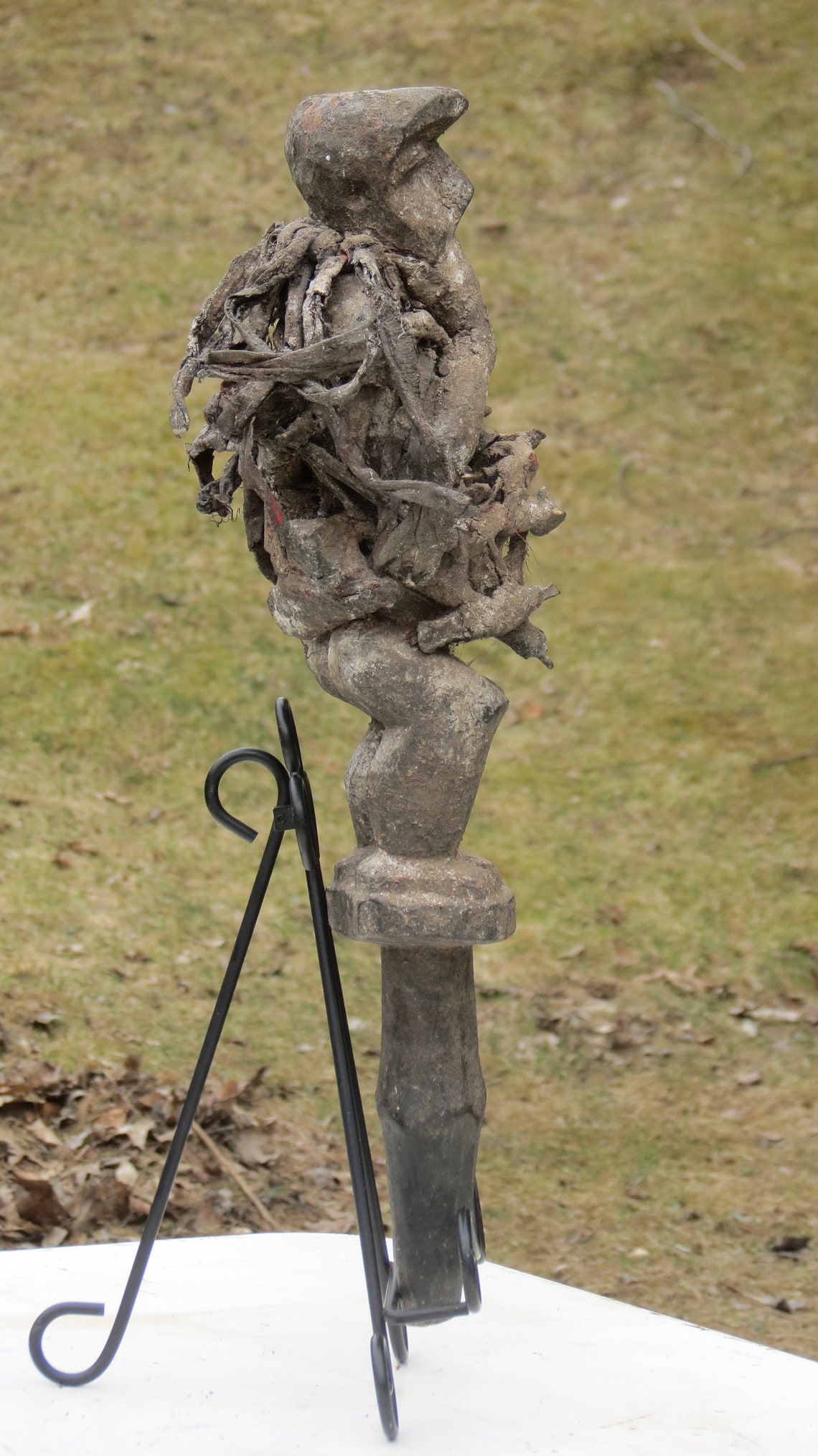 Large Carved Wooden African Staff With Vintage Patina | Etsy