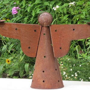 Rusty Metal Angel Candle Holder Great Garden Decor Fantastic Natural ...