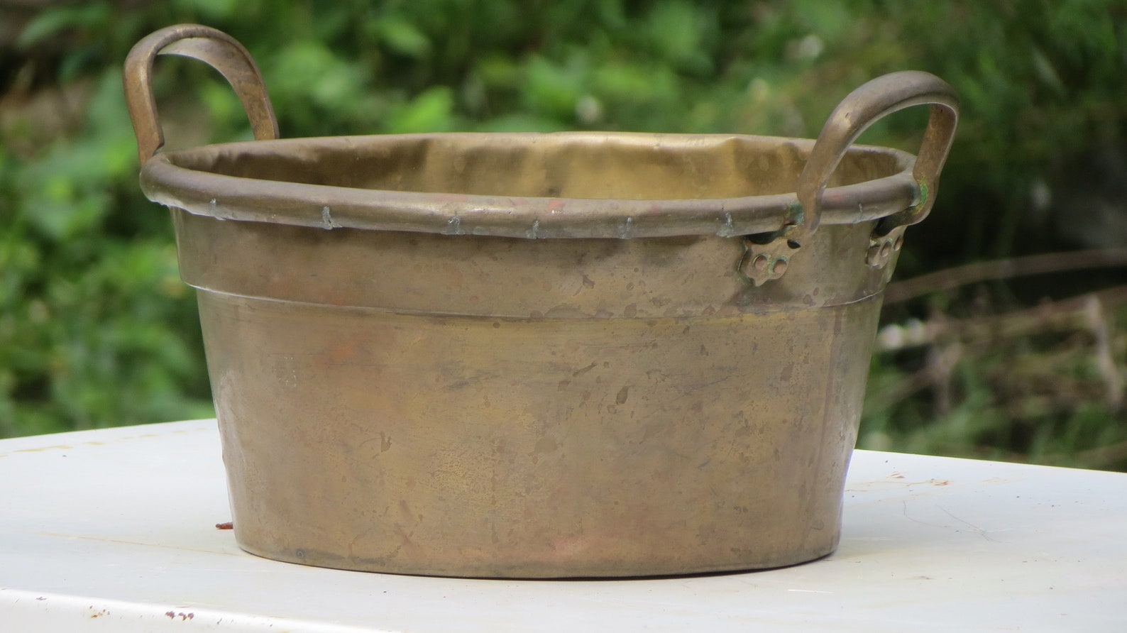Solid Heavy Brass Bucket Old Barn Treasures Farm Fresh Finds | Etsy
