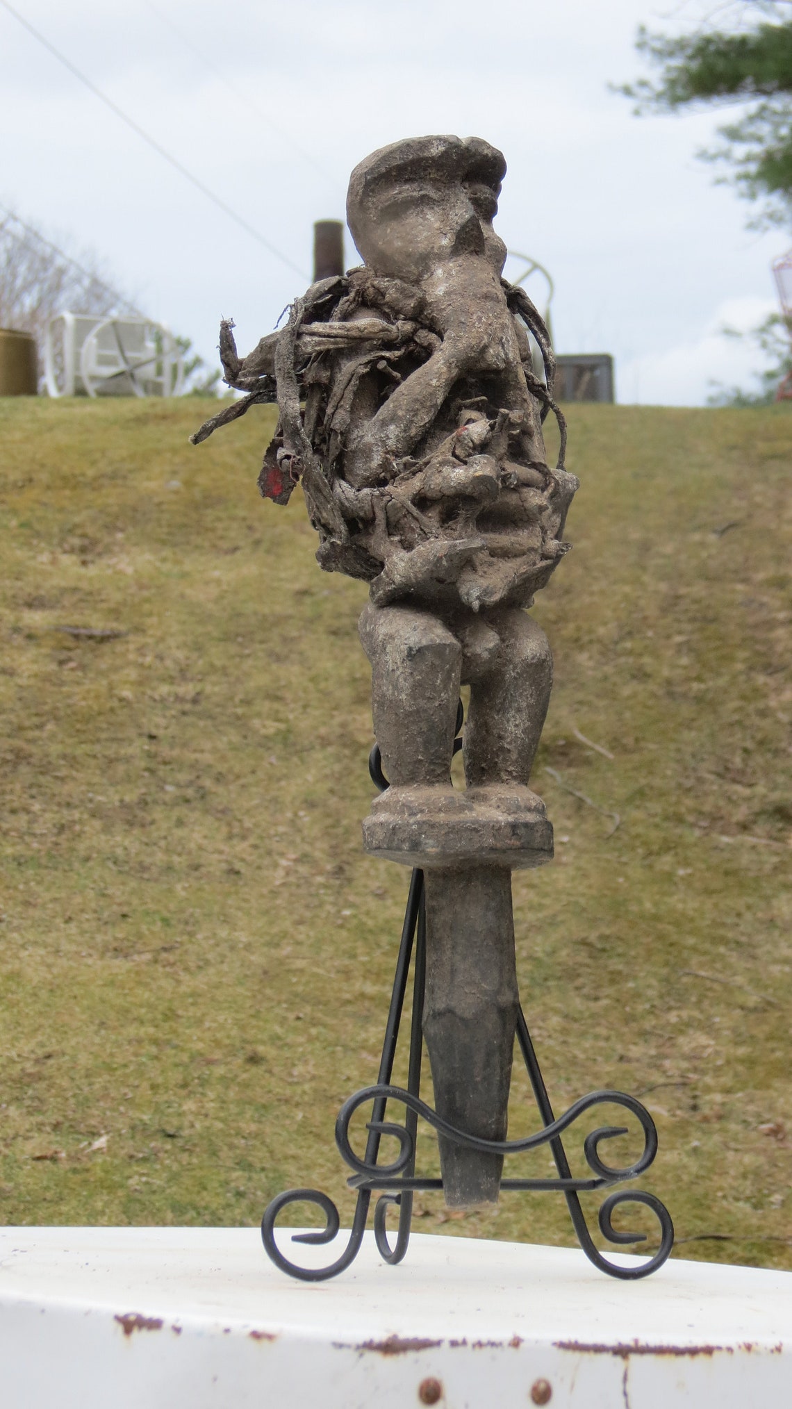 Large Carved Wooden African Staff With Vintage Patina | Etsy