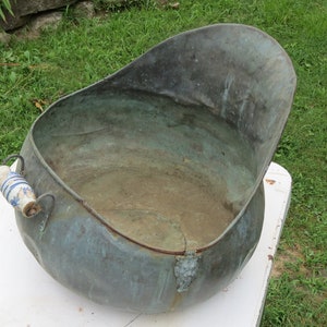 Extra Large Copper Scuttle With Sensational Character Amazing Patina ...