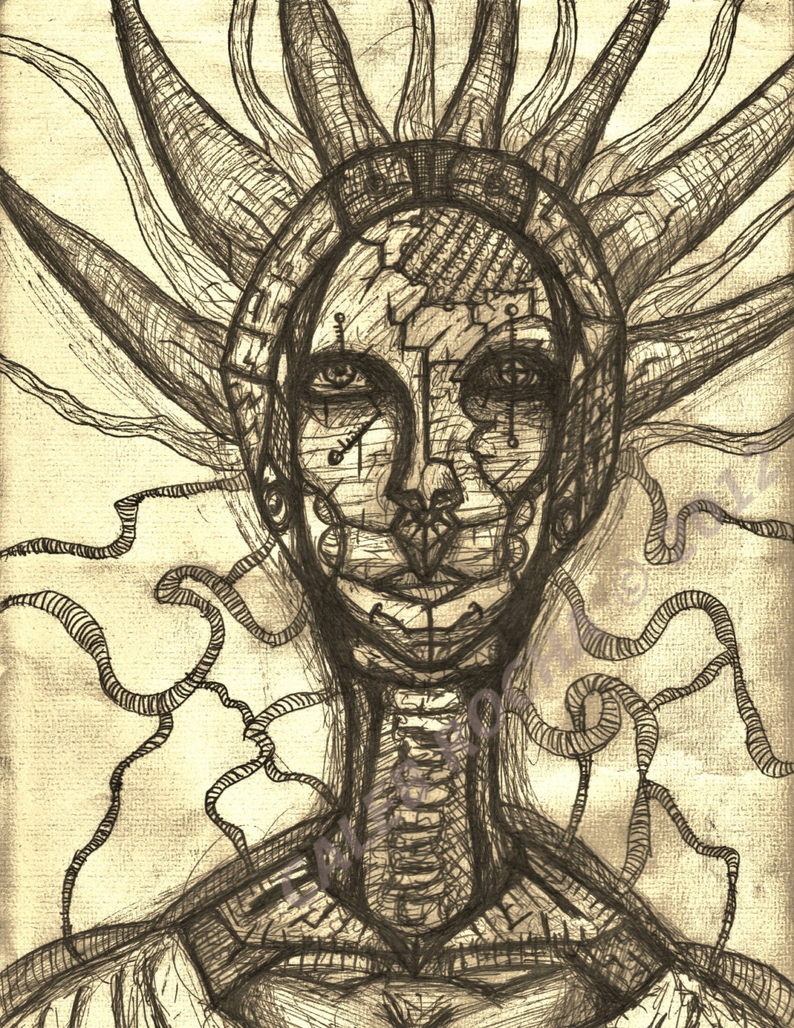 Coaxial Queen Biomech Art Print 8 by 11 Matte Print on Archival Art ...