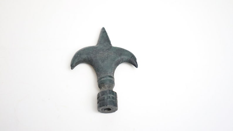 Antique Finial Gate Spear Black Cast Iron Spire Threaded Screw on ...