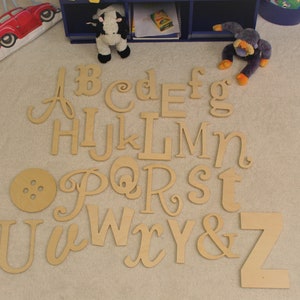 Wooden Alphabet Set Mixed Alphabet Letters Unfinished Wood - Etsy
