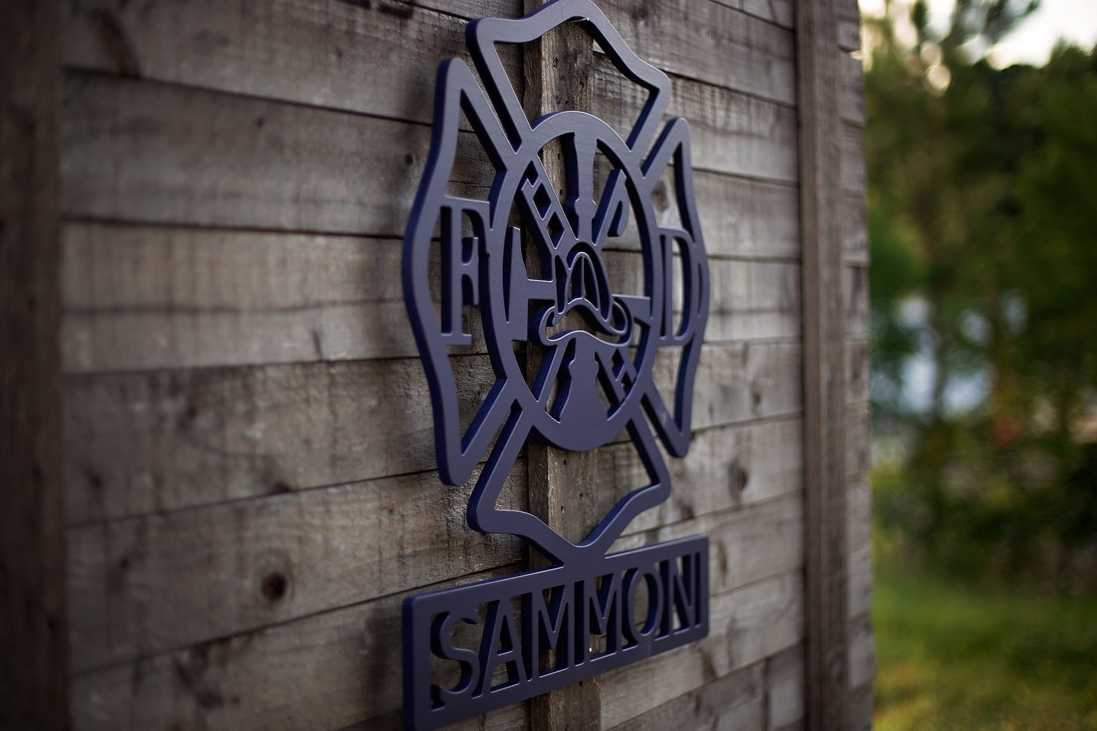 Maltese Cross Monogram Door Hanger Fireman Cross Monogram | Etsy