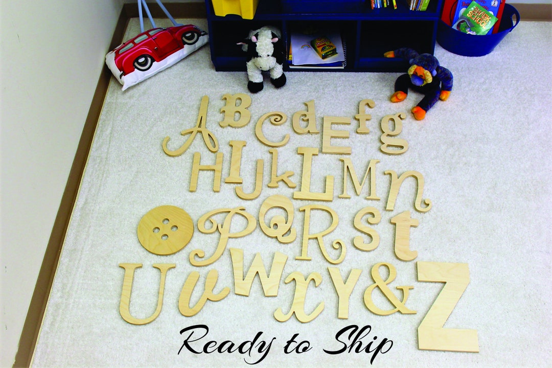 Wooden Alphabet Set Mixed Alphabet Letters Unfinished Wood - Etsy