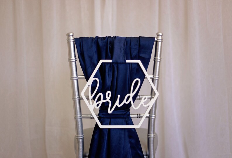 Bride Groom Chair Signs Wooden Wedding Chair Signs Set of - Etsy