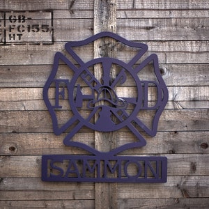 Maltese Cross Monogram Door Hanger Fireman Cross Monogram - Etsy