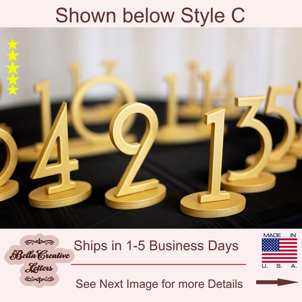 Table Numbers Wooden - Etsy