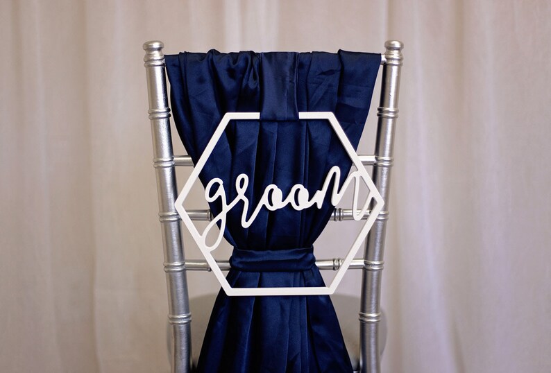 Bride Groom Chair Signs Wooden Wedding Chair Signs Set of - Etsy