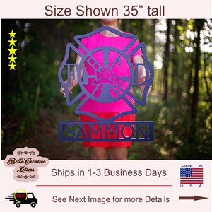 Maltese Cross Monogram Door Hanger Fireman Cross Monogram - Etsy