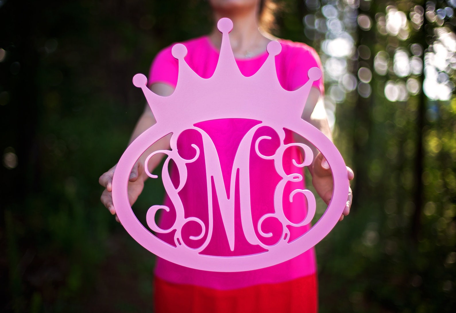 Monogram Baby Gift Wooden Princess Crown Wall Hanging | Etsy