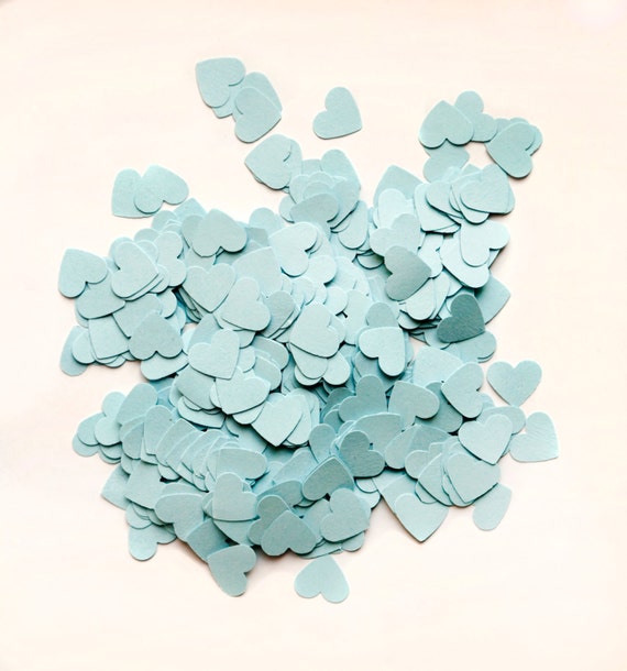 250 Small Hearts Color Options Light Blue Shown | Etsy