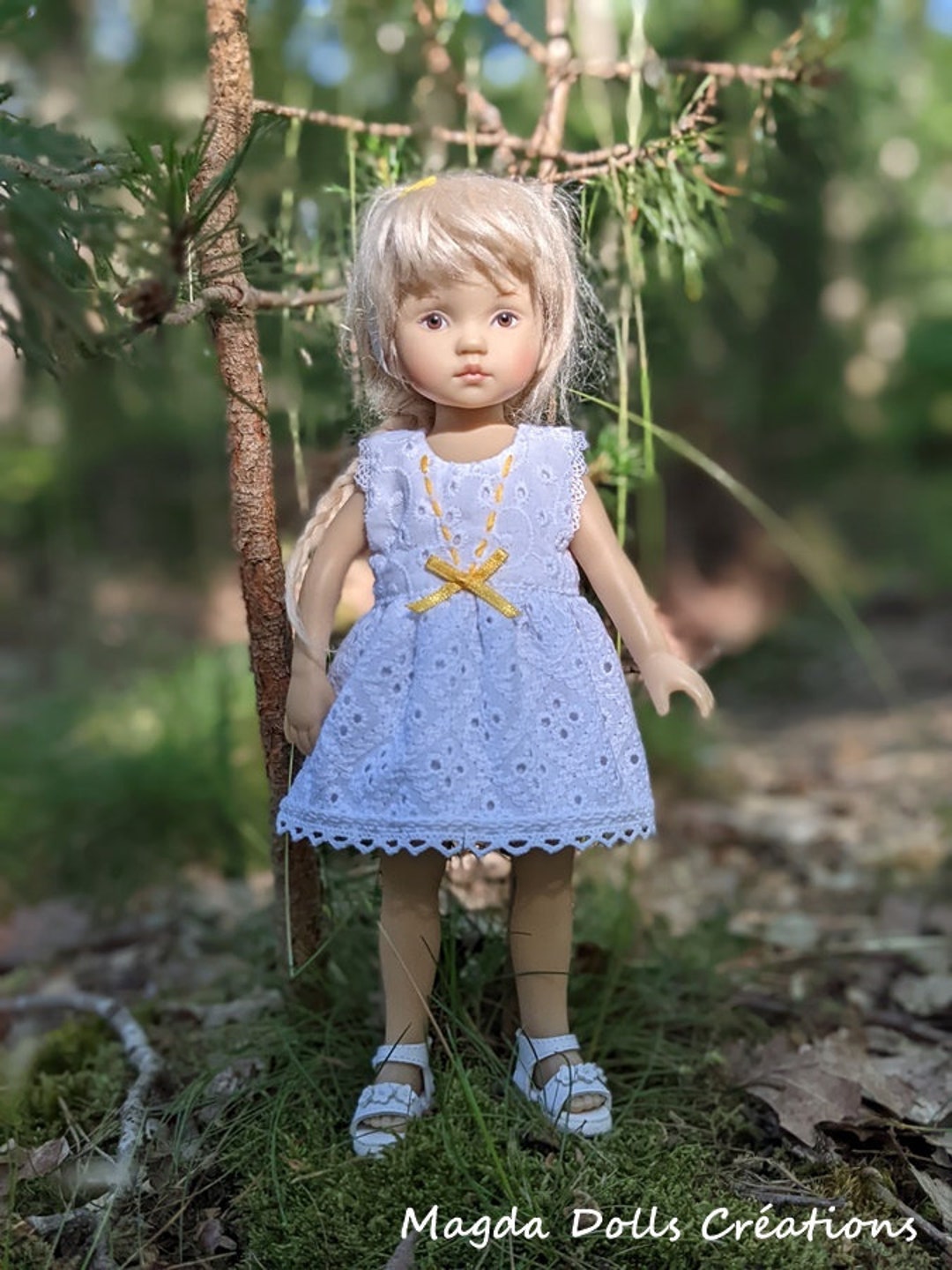 Dress and Headband for Boneka Doll in English Embroidery - Etsy