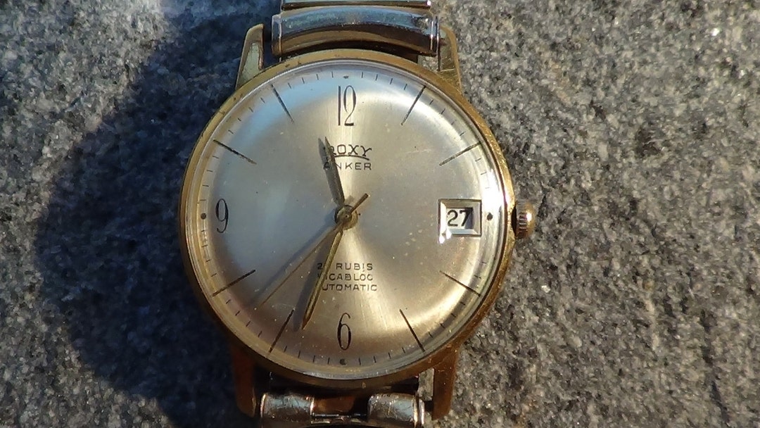 Roxy Anker Vintage Swiss Mwchanical Men's Watch ROXY BALBOA FUNKY - Etsy