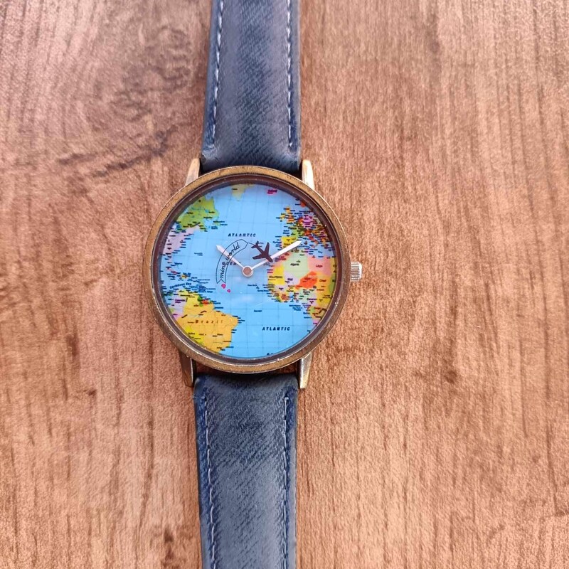 World Map Wrist Watch - Etsy