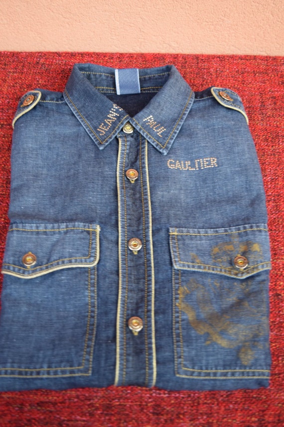 Jean Paul Gaultier vintage denim men's / unisex long … - Gem