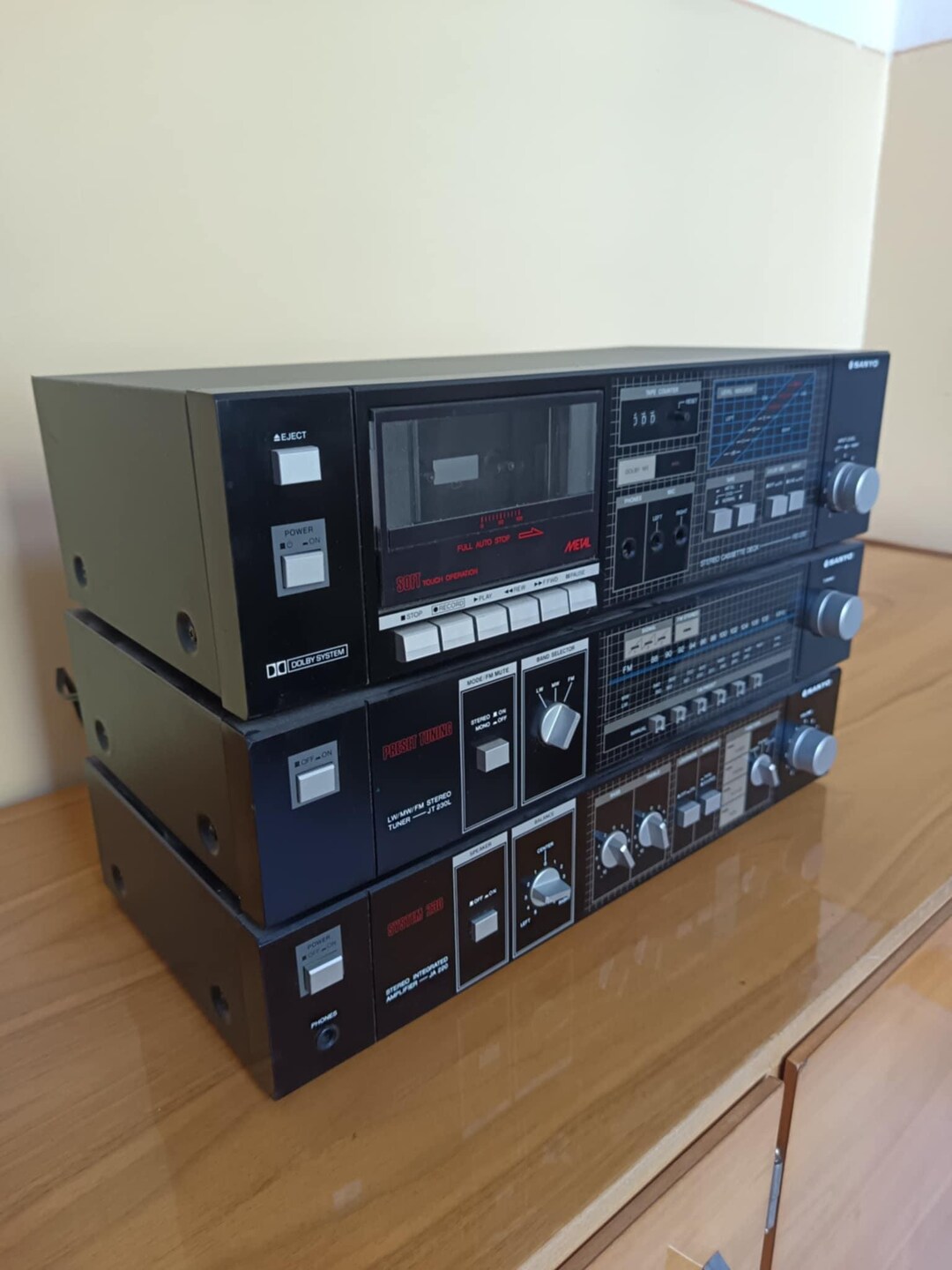 Vintage Sanyo Black Stereo System: JA 220, JT 230L, RD 220 - Etsy