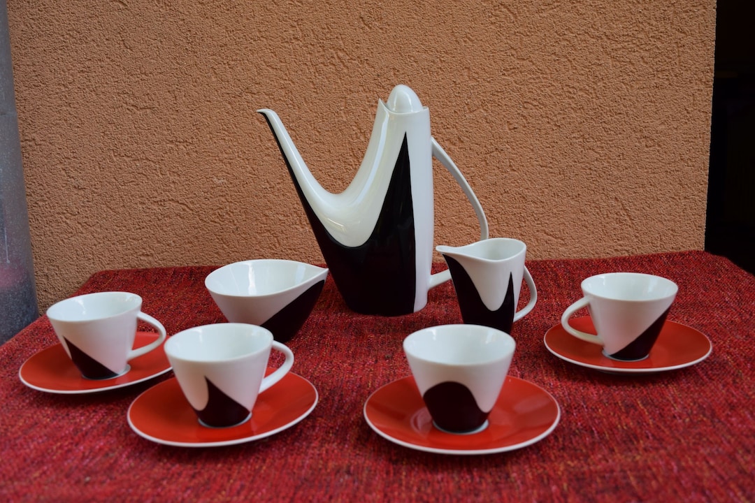 Tria Loucky Jaroslav Jezek 1959 Art Deco Coffee Set - Etsy
