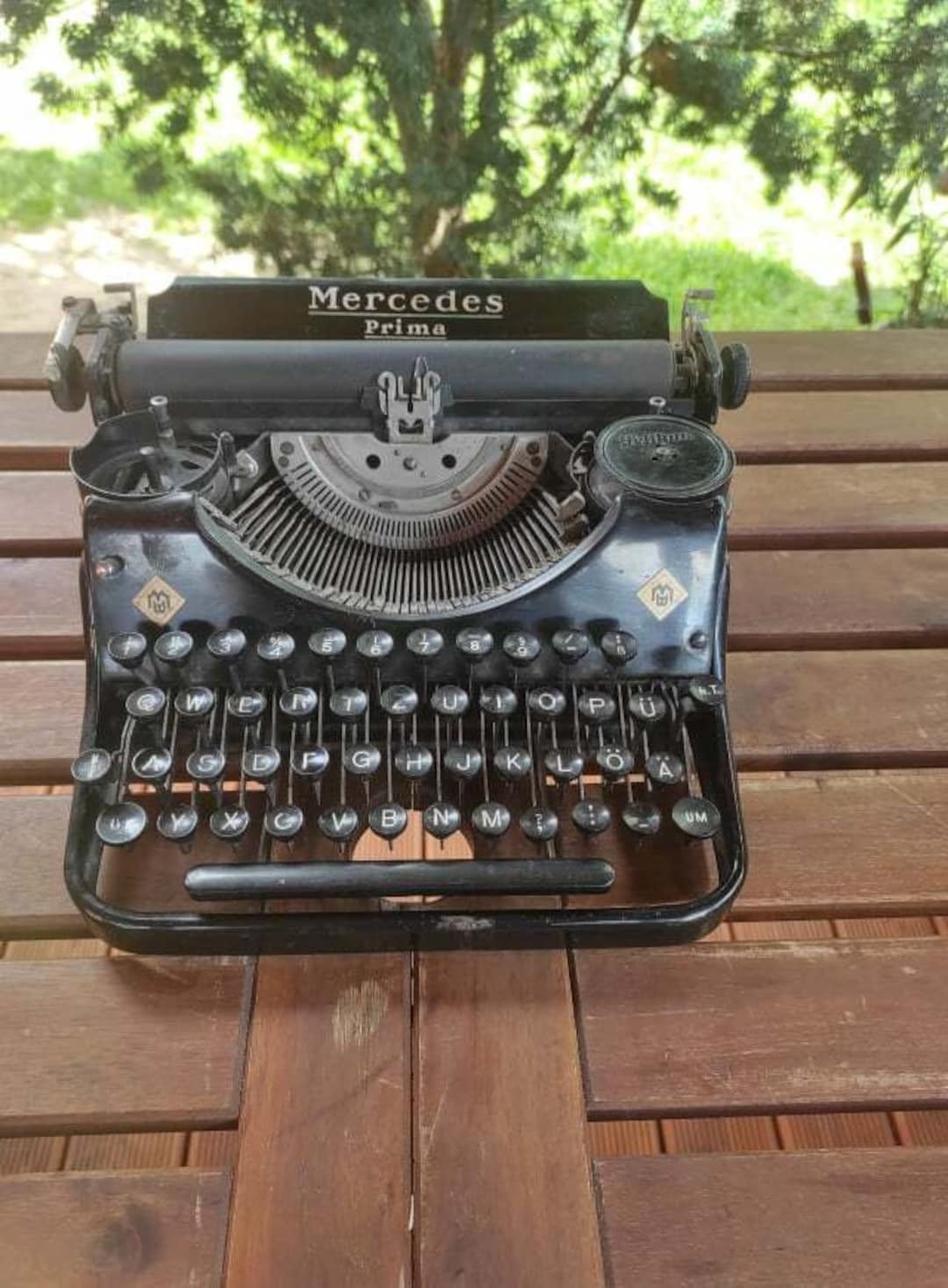 Mercedes Prima Black German Typewriter in Good Condition 1960 - Etsy