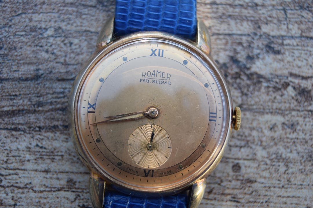 Roamer Vintage Swiss Mechanical Men's Watch DANCE Me to THE MOON - Etsy