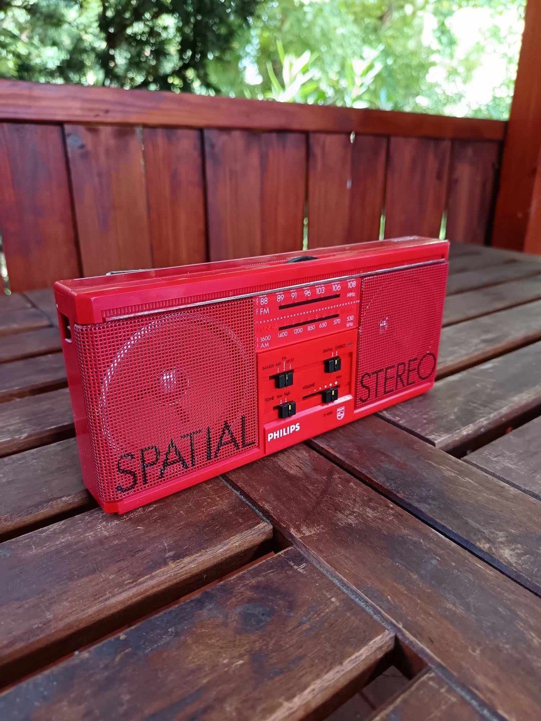 Philips D 1690 SPATIAL STEREO RED Transistor Radio 1980 - Etsy