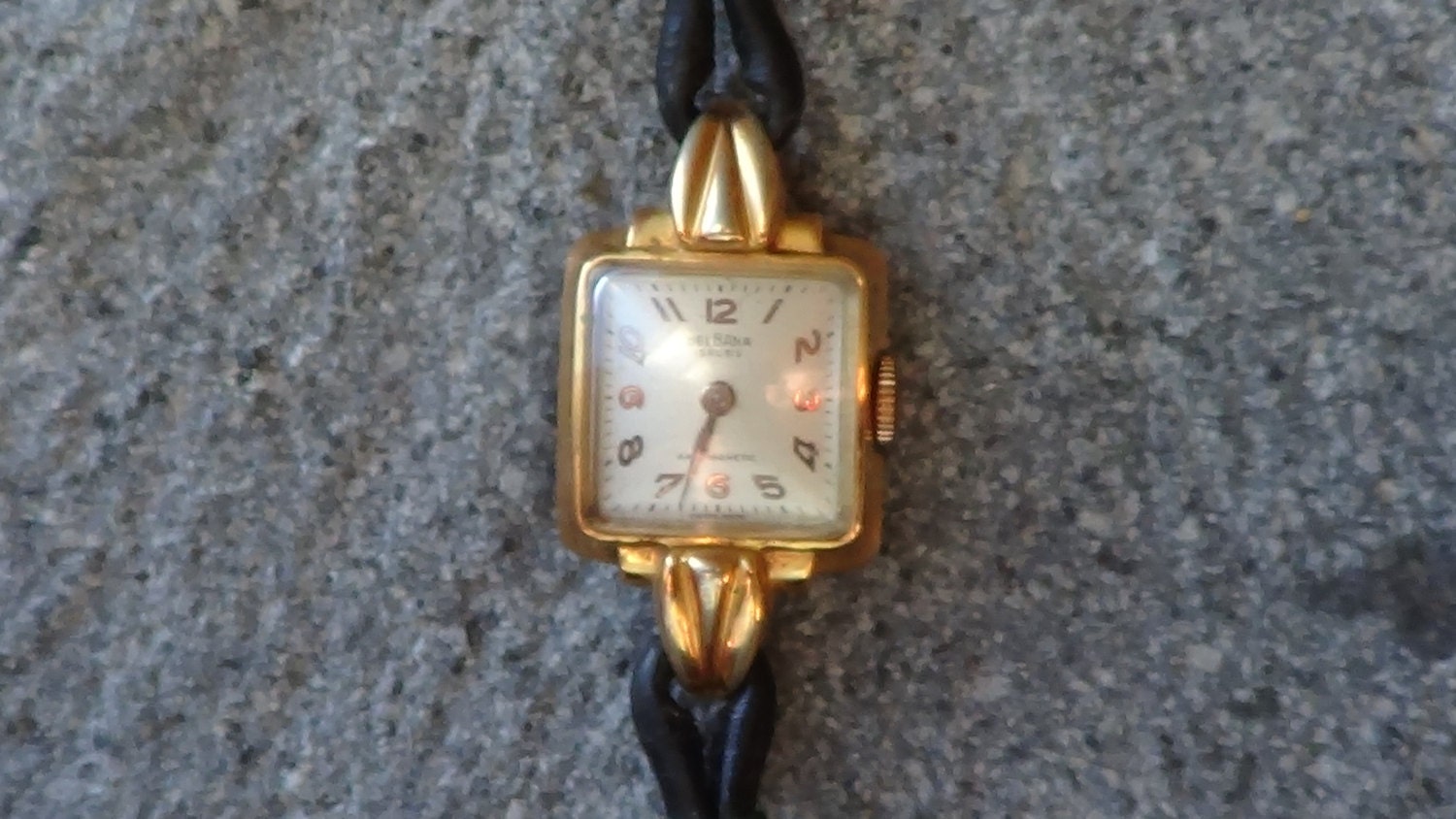 Delbana Vintage Swiss Square Mechanical Women's Watch LADY of THE NIGHT ...