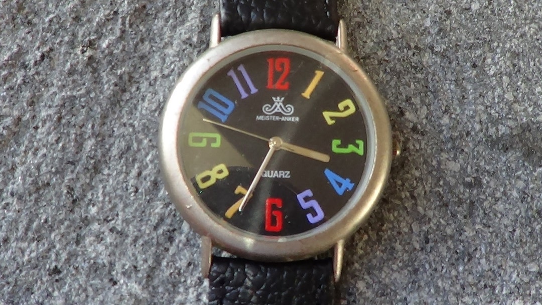 Anker Vintage Swiss Quartz Men's / Unisex Watch HARLEQUIN HAPPY HOUR - Etsy