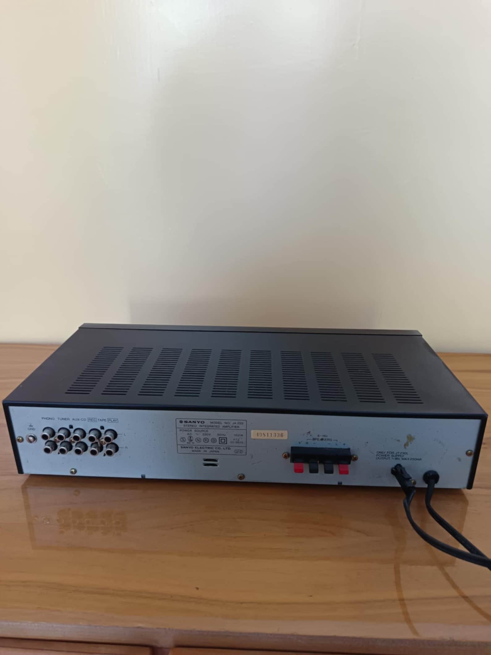 Sanyo JA 220 Vintage Japanese Stereo Amplifier in Rare Black Color - Etsy