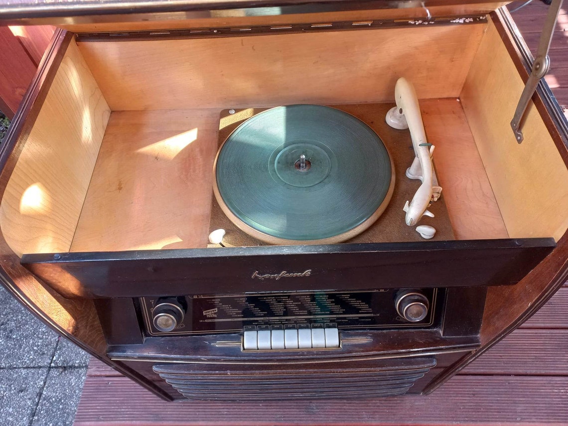 Telefunken Tonefunk Violetta Vintage German Tube Radio Record Player - Etsy