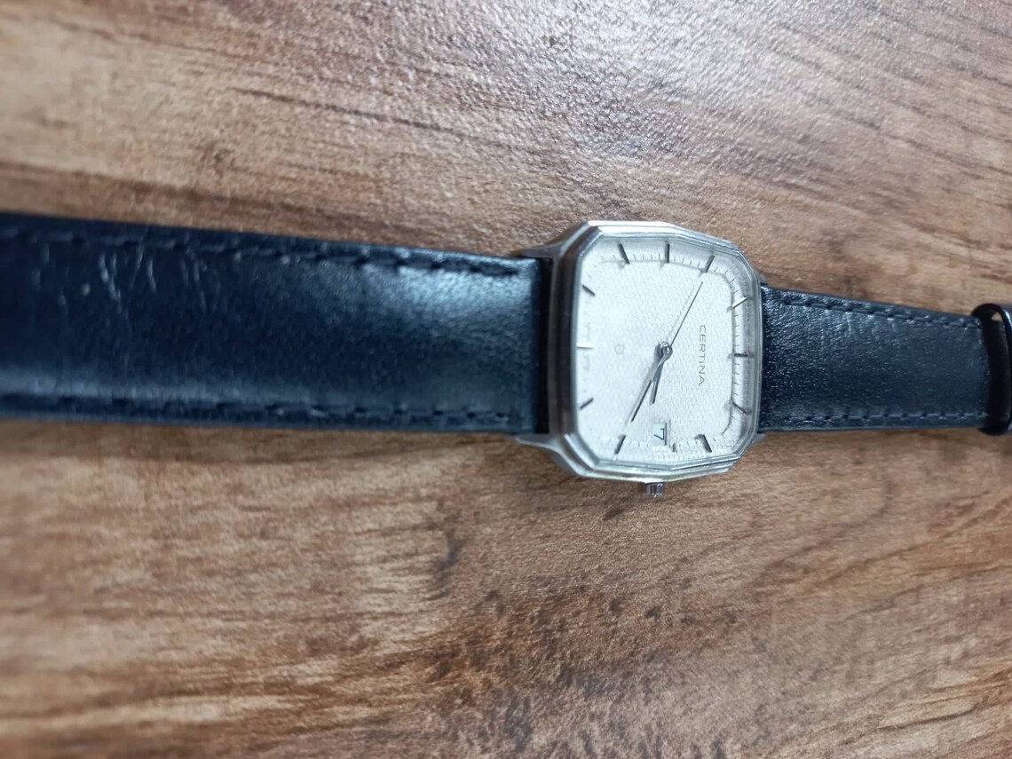 Certina Vintage Swiss Square Quartz Men's Wristwatch - Etsy