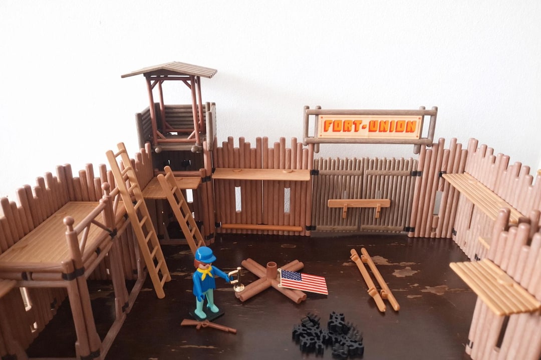 Vintage Playmobil Fort Randall Set 3419 - Geobra 1976 - Wild West ...