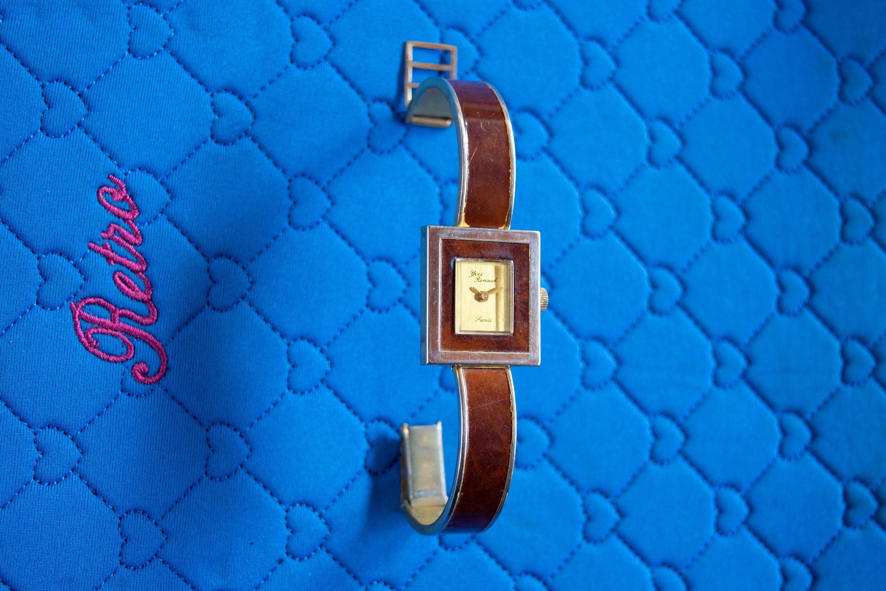 Yves Renaud Vintage Swiss Square Mechanical Bracelet Watch BRONZE ...