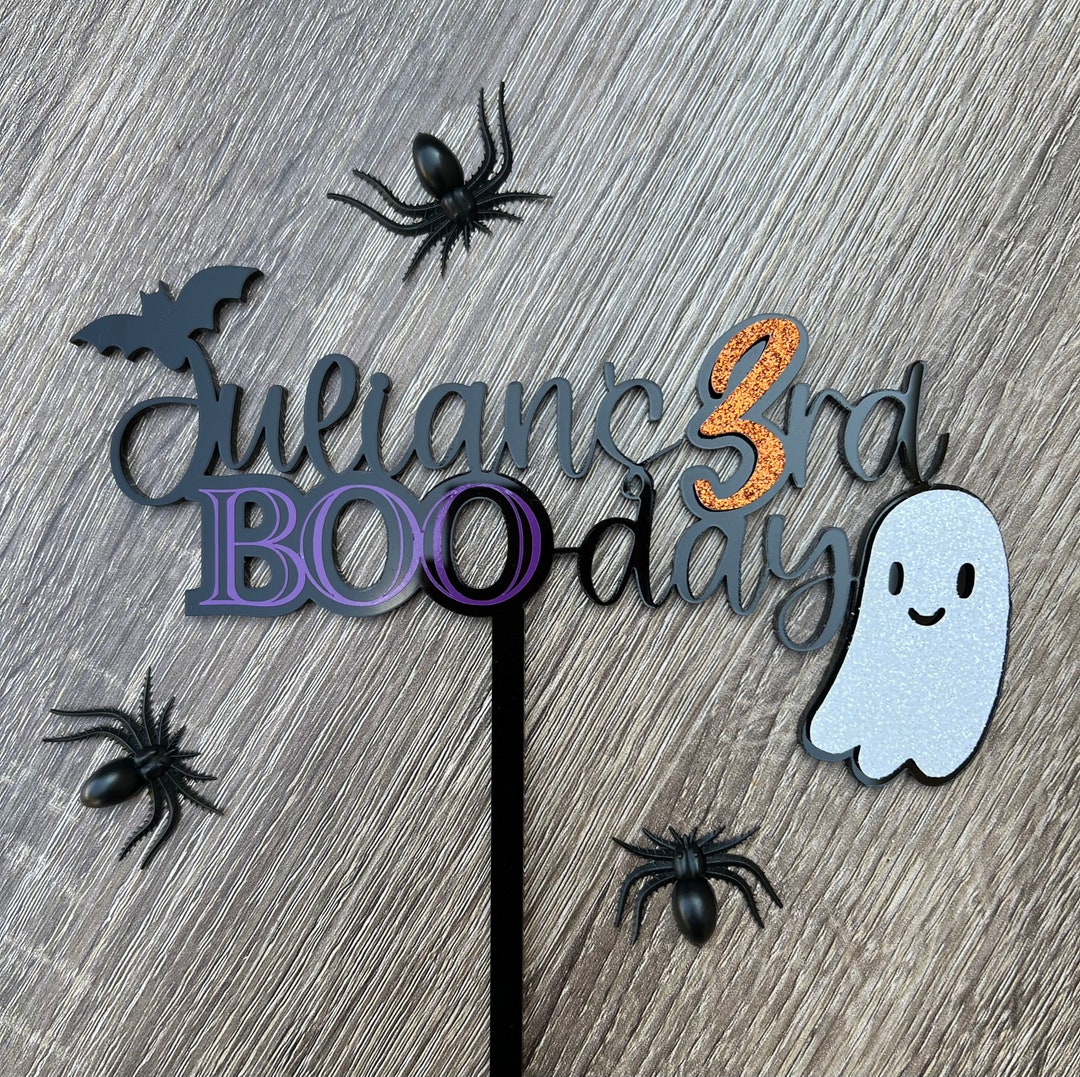 Halloween Birthday Cake Topper/ Halloween Boo-day Cake Topper - Etsy
