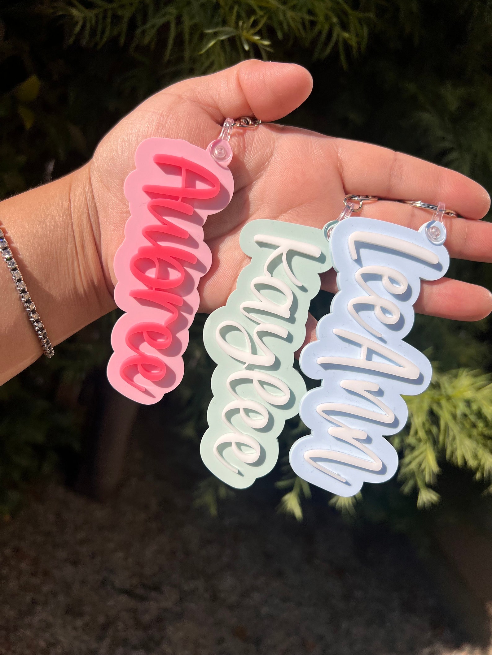 Acrylic Name Keychain - Etsy