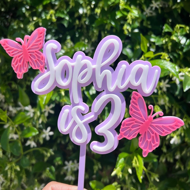 Butterflies Cake Topper - Etsy