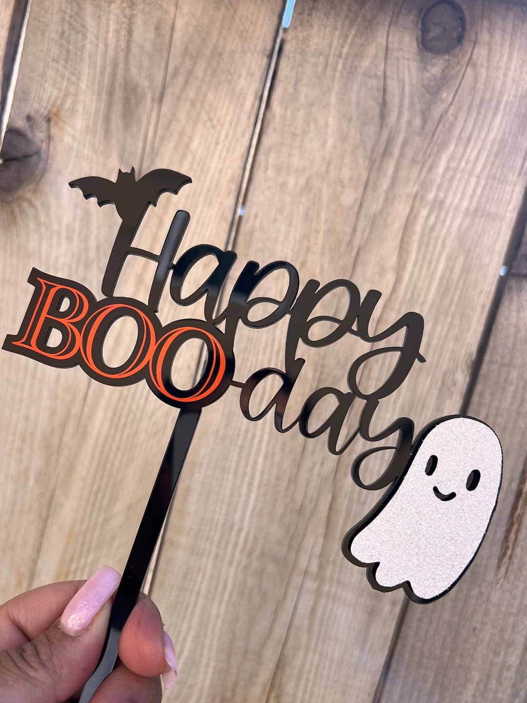 Happy Boo Day Cake Topper - Etsy