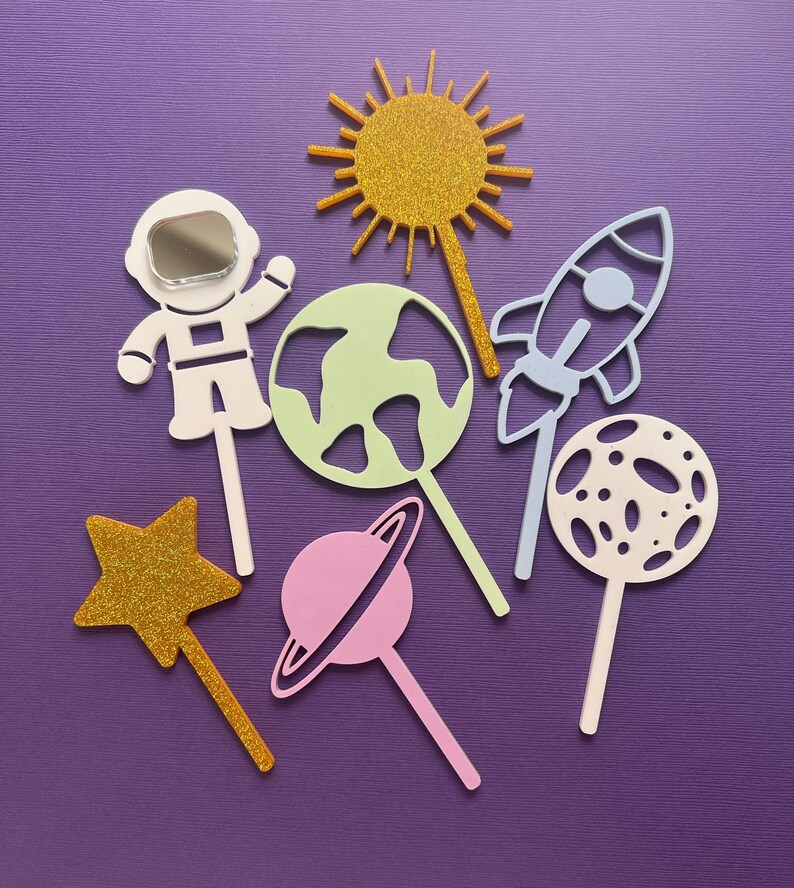 Outer Space Cupcake Toppers - Etsy