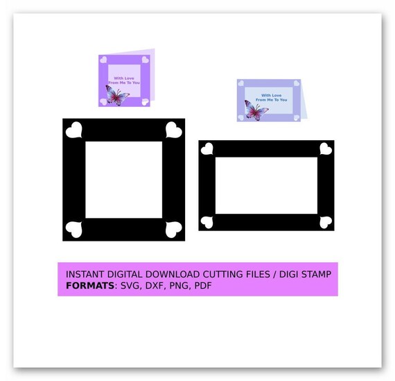 2 Aperture Photo Frames / Card Toppers: 1 Square 1 Rectangle | Etsy UK