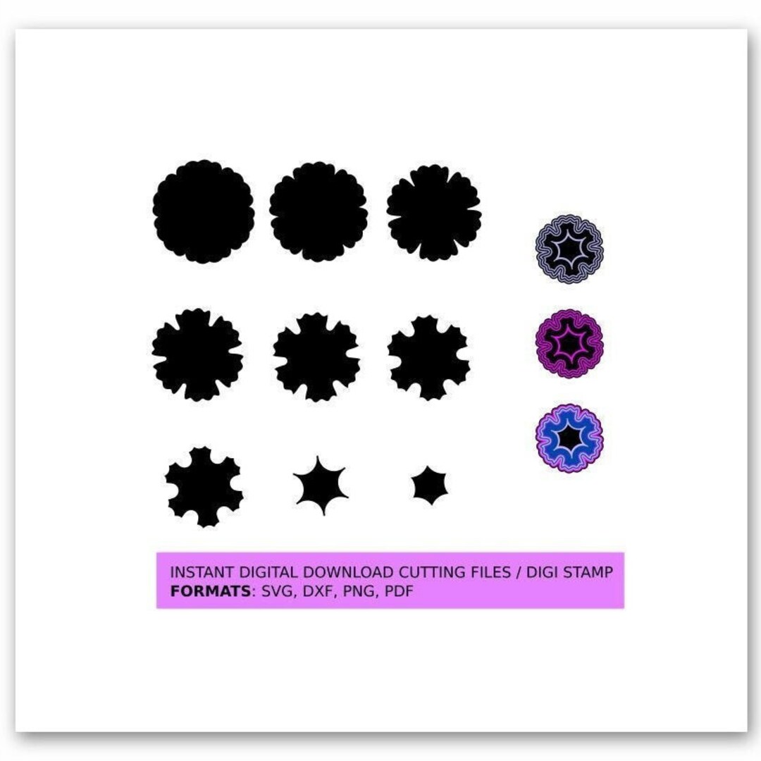 9 Different Sizes & Shapes for Layering on Cards, Box Lids, Christmas ...