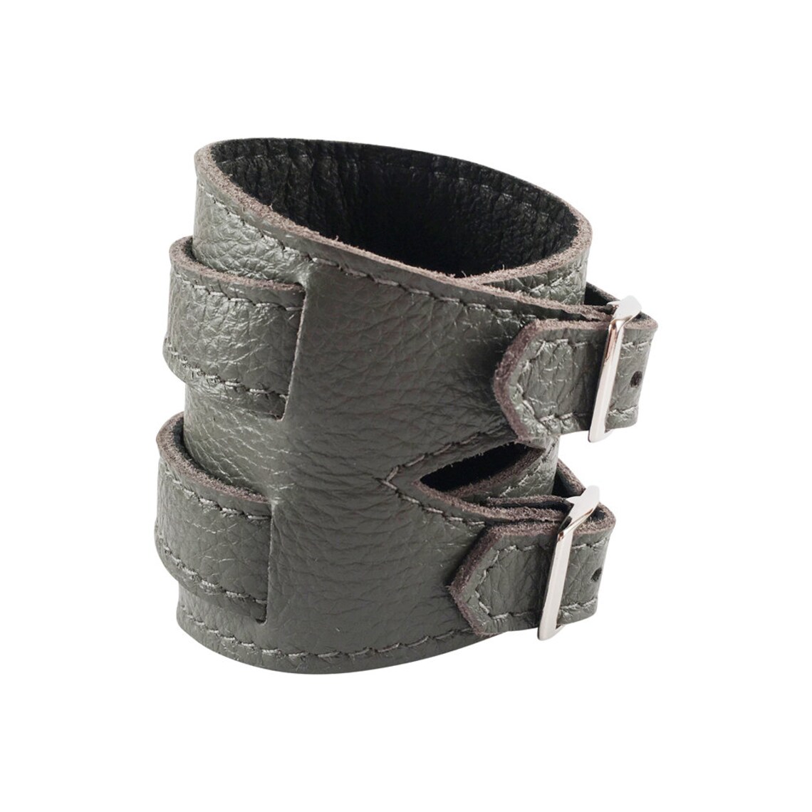 Outcrop Cuff in Storm Grey Leather - Etsy