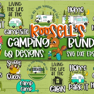 Camping Outdoor Sign SVG Bundle - Etsy