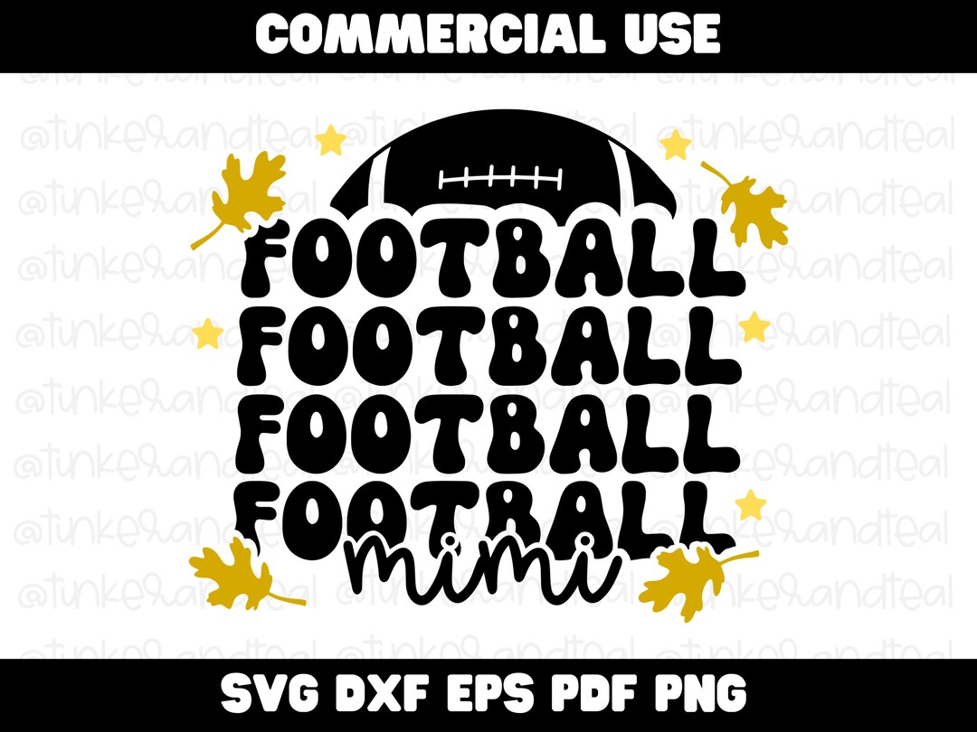 Football Mimi SVG, Stacked Football Svg, Gift for Mimi, Football Shirt ...