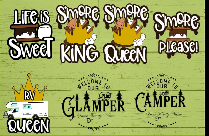 Camping Outdoor Sign SVG Bundle | Etsy