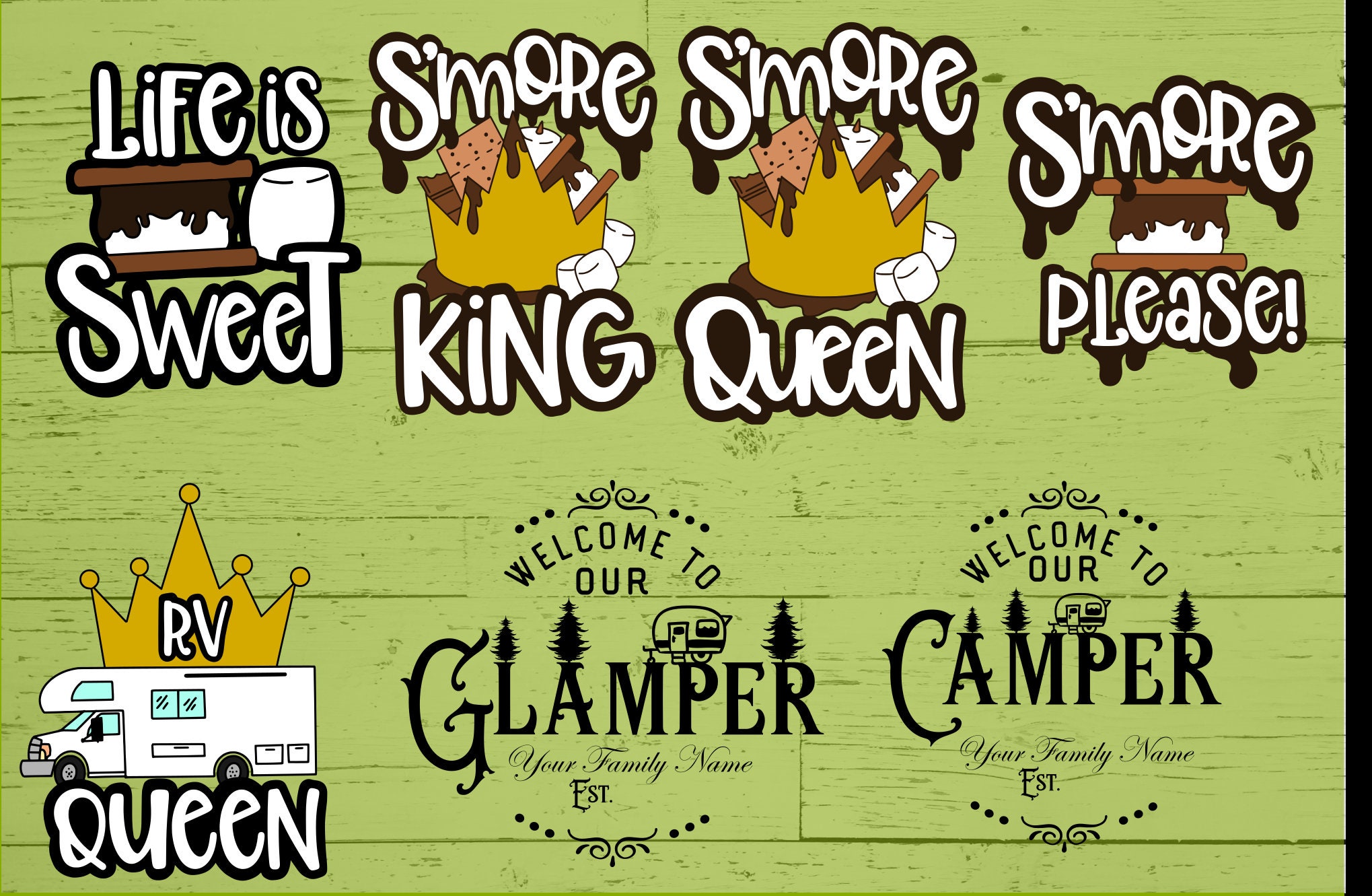 Camping Outdoor Sign SVG Bundle - Etsy