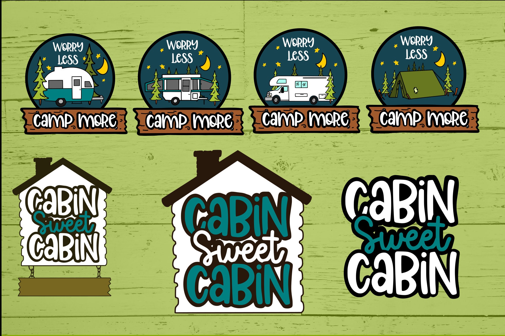 Camping Outdoor Sign SVG Bundle - Etsy