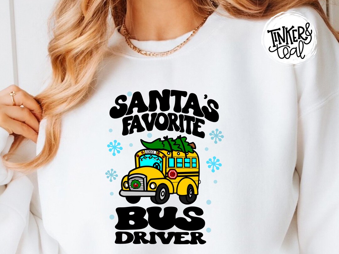 Santa's Favorite Bus Driver SVG Gift for Bus Driver Cut - Etsy