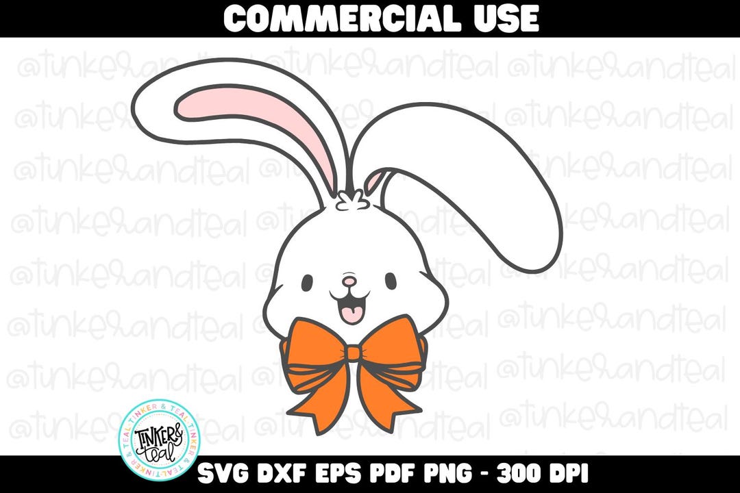 Easter Bunny With Bow Svg, Coquette Boy Bunny, Bunny Svg, Kid's Easter ...