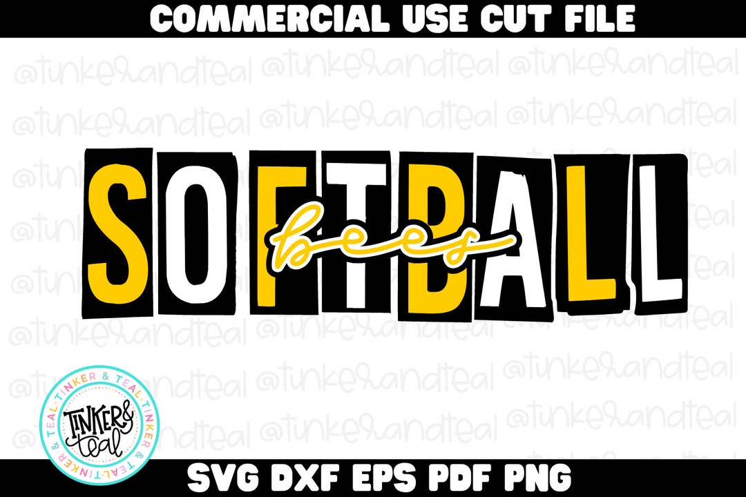 High School Bees Softball Svg, Bees Pride Softball Mom Svg, Bees School ...