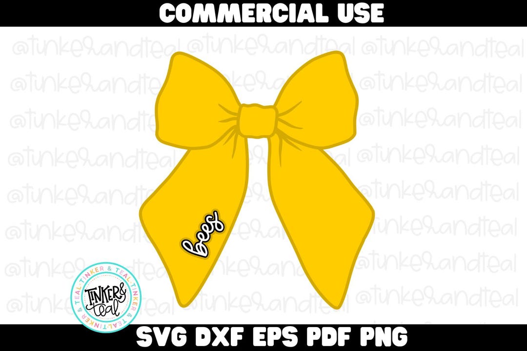 Bees Cheer Bow Svg, Bees Pride Cheerleading Mom Svg, Bees School Spirit ...